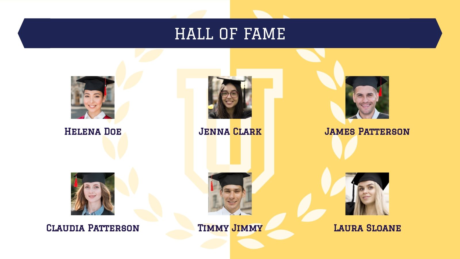 University Virtual Graduation Google Slides and PPT template