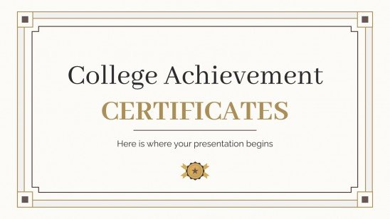 Kostenlose Zertifikats Google Slides Themen & PowerPoint Vorlage