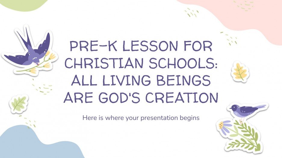 Pre-K Lesson for Christian Schools | Google Slides & PPT