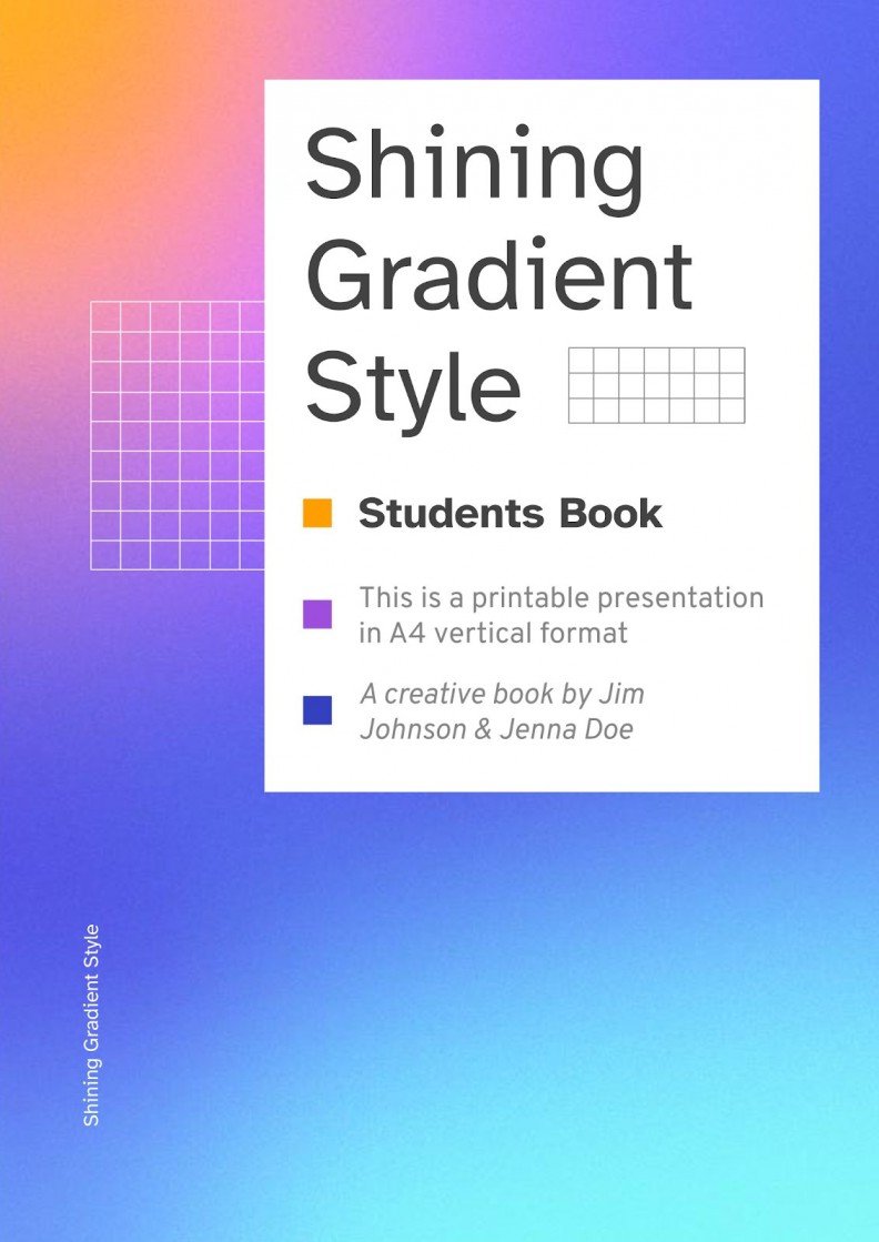 Shining Gradient Style: Student Book | Google Slides & PPT