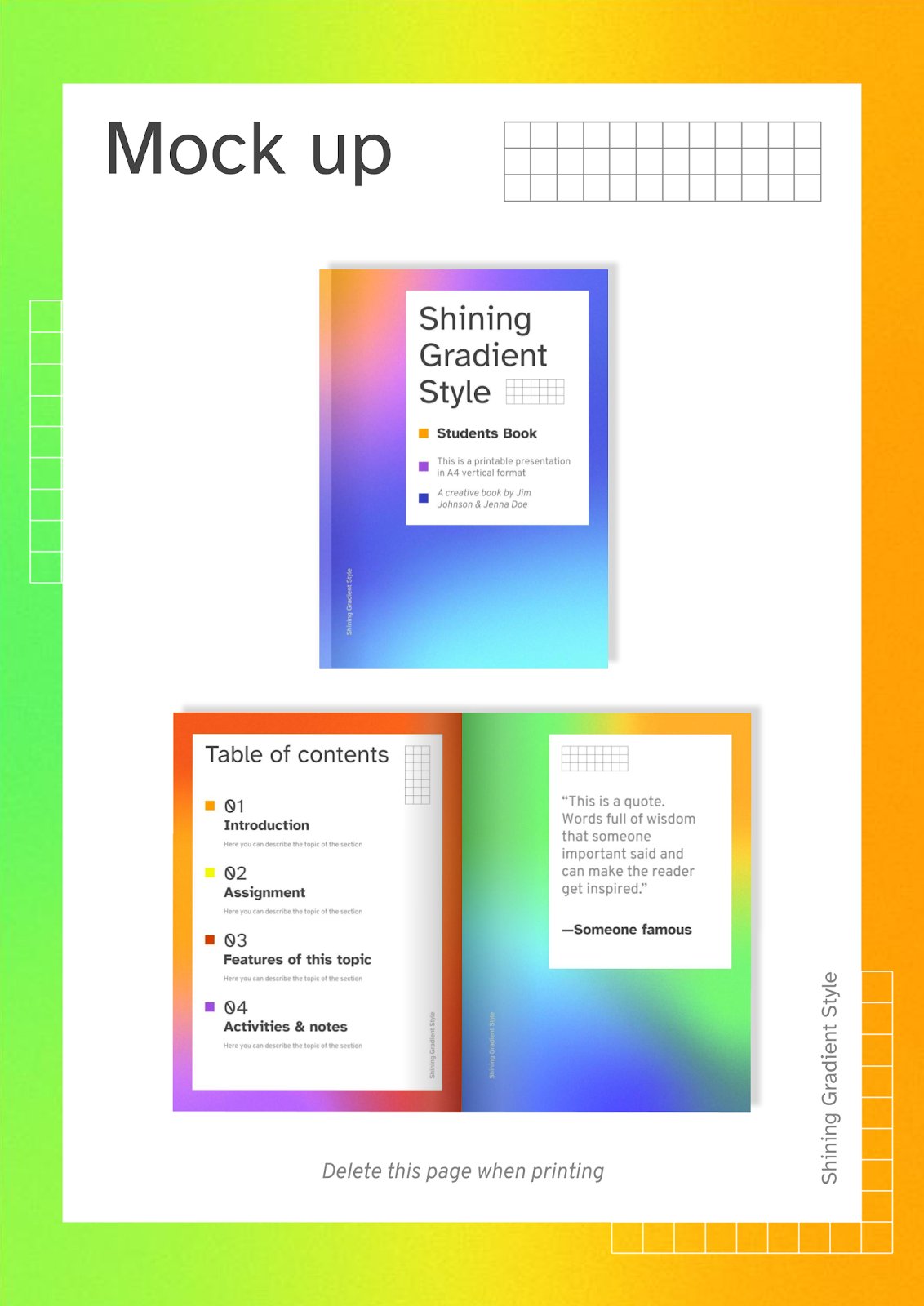 Shining Gradient Style: Student Book | Google Slides & PPT