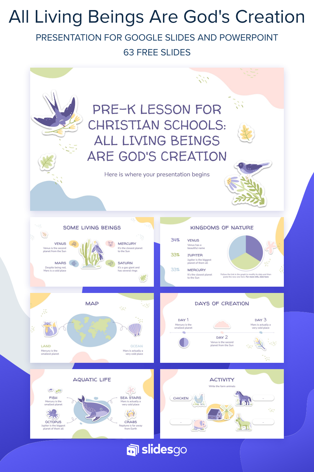 Pre-K Lesson for Christian Schools | Google Slides & PPT