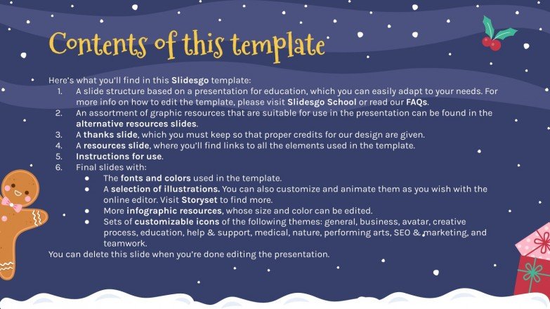 Christmas Style Personal Organizer | Google Slides & PPT