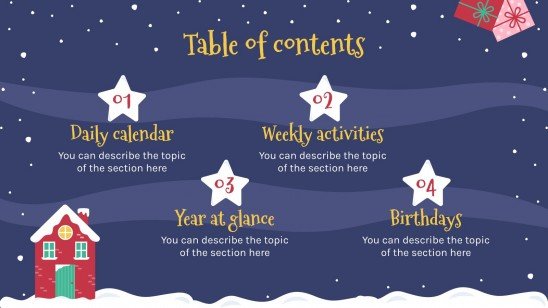 Christmas Style Personal Organizer | Google Slides & PPT