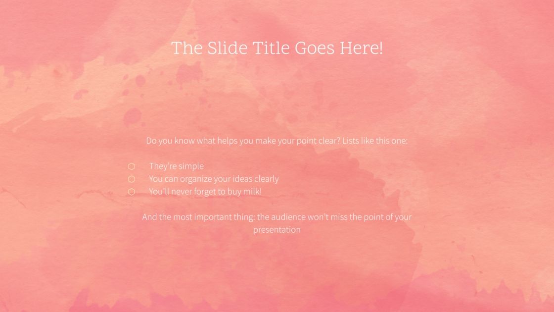 Watercolor Background Google Slides & PowerPoint Template