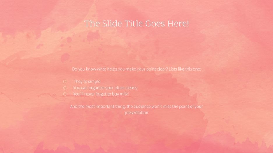 Watercolor Background Google Slides & PowerPoint Template