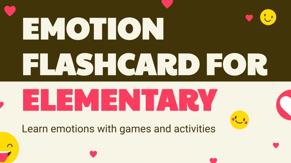 Emotion Flashcard for Elementary Google Slides & PPT template