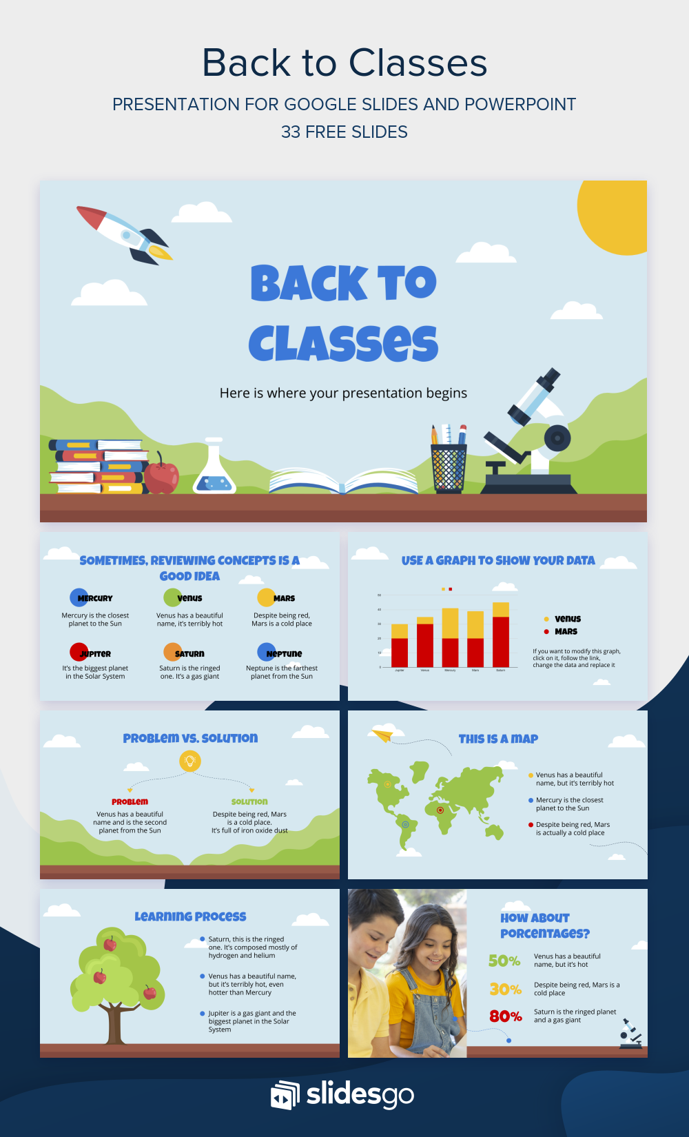 Back to Classes Google Slides theme and PowerPoint template