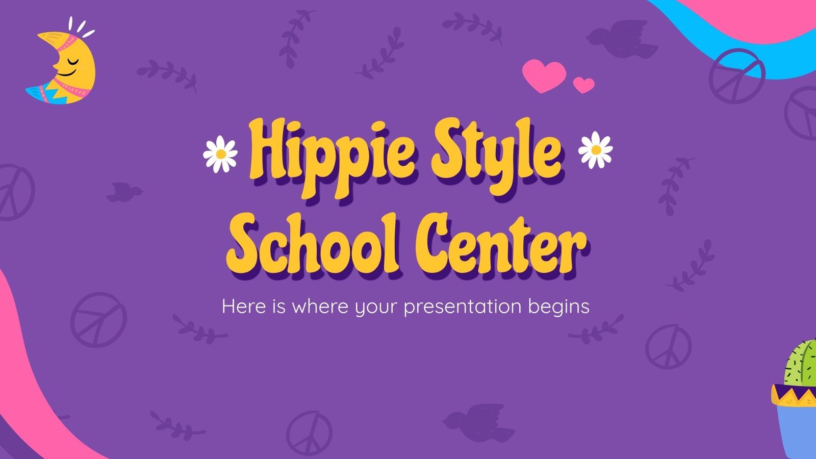 Centro escolar estilo hippie | Google Slides y PowerPoint