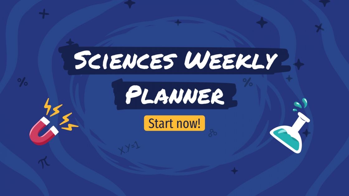 Science Weekly Planner Google Slides and PowerPoint template