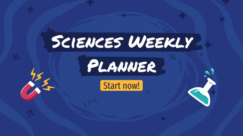 Science Weekly Planner Google Slides and PowerPoint template