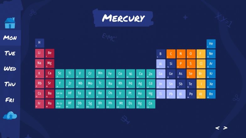 Science Weekly Planner Google Slides and PowerPoint template