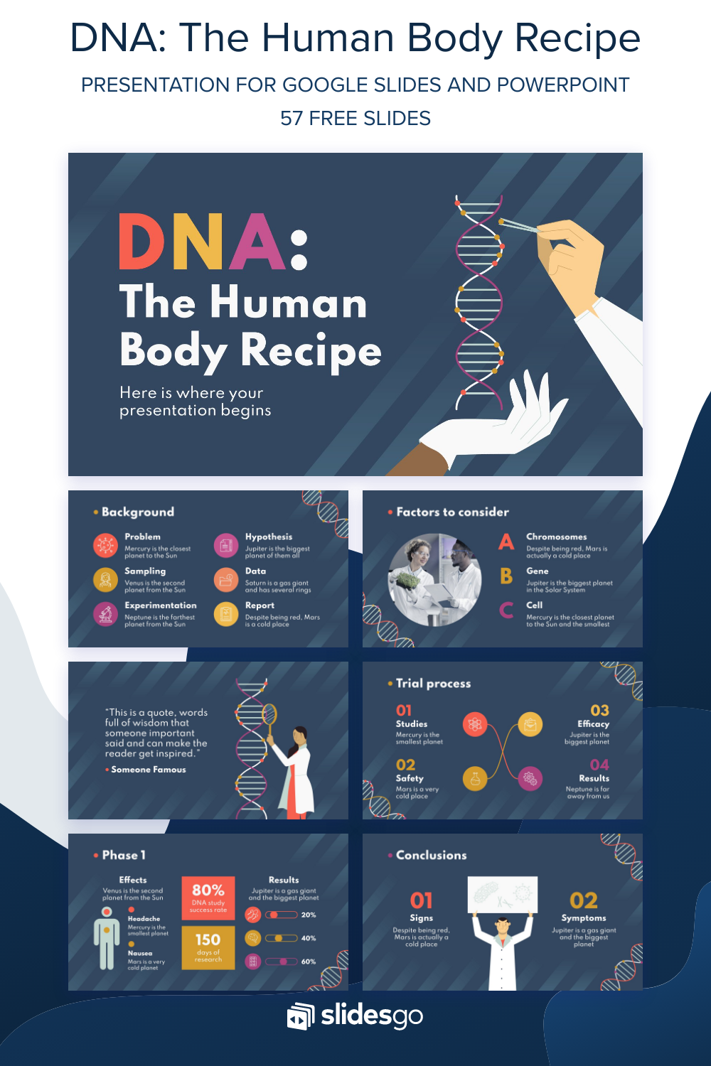 DNA: The Human Body Recipe | Google Slides & PPT template