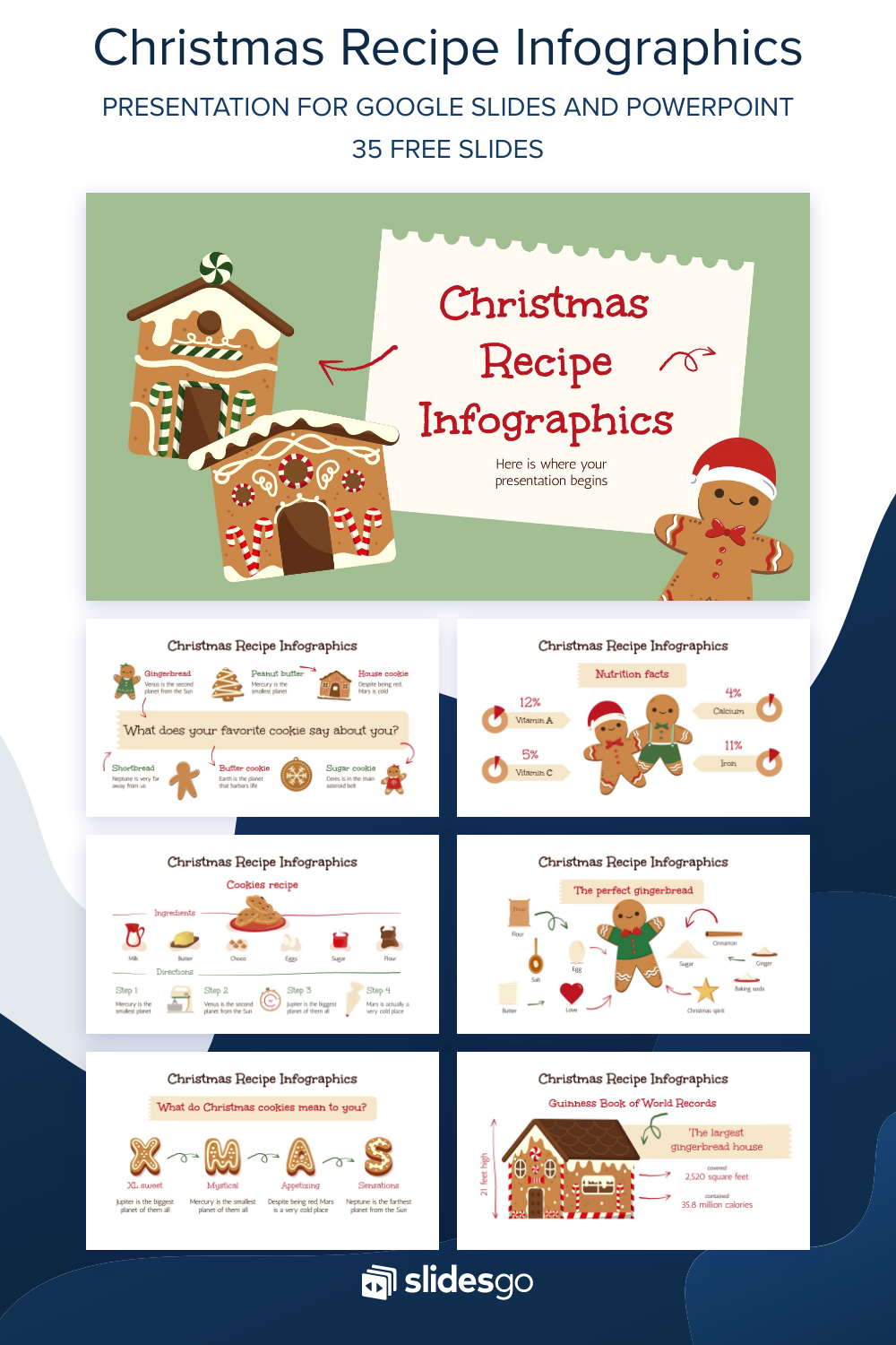 Christmas Recipe Infographics | Google Slides & PowerPoint