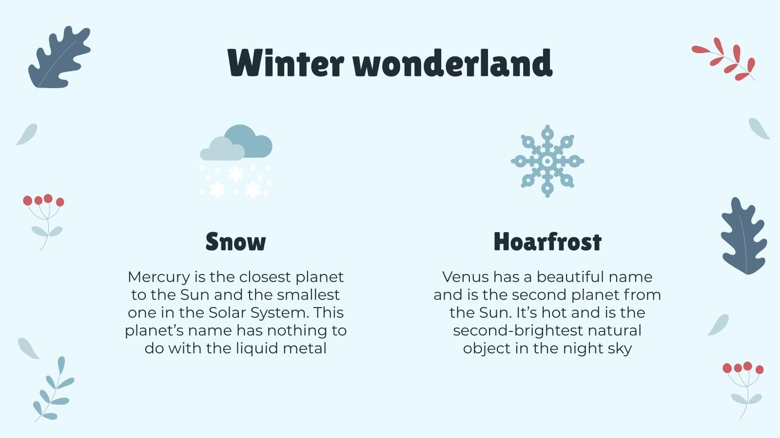 Welcome Winter! | Google Slides & PowerPoint template