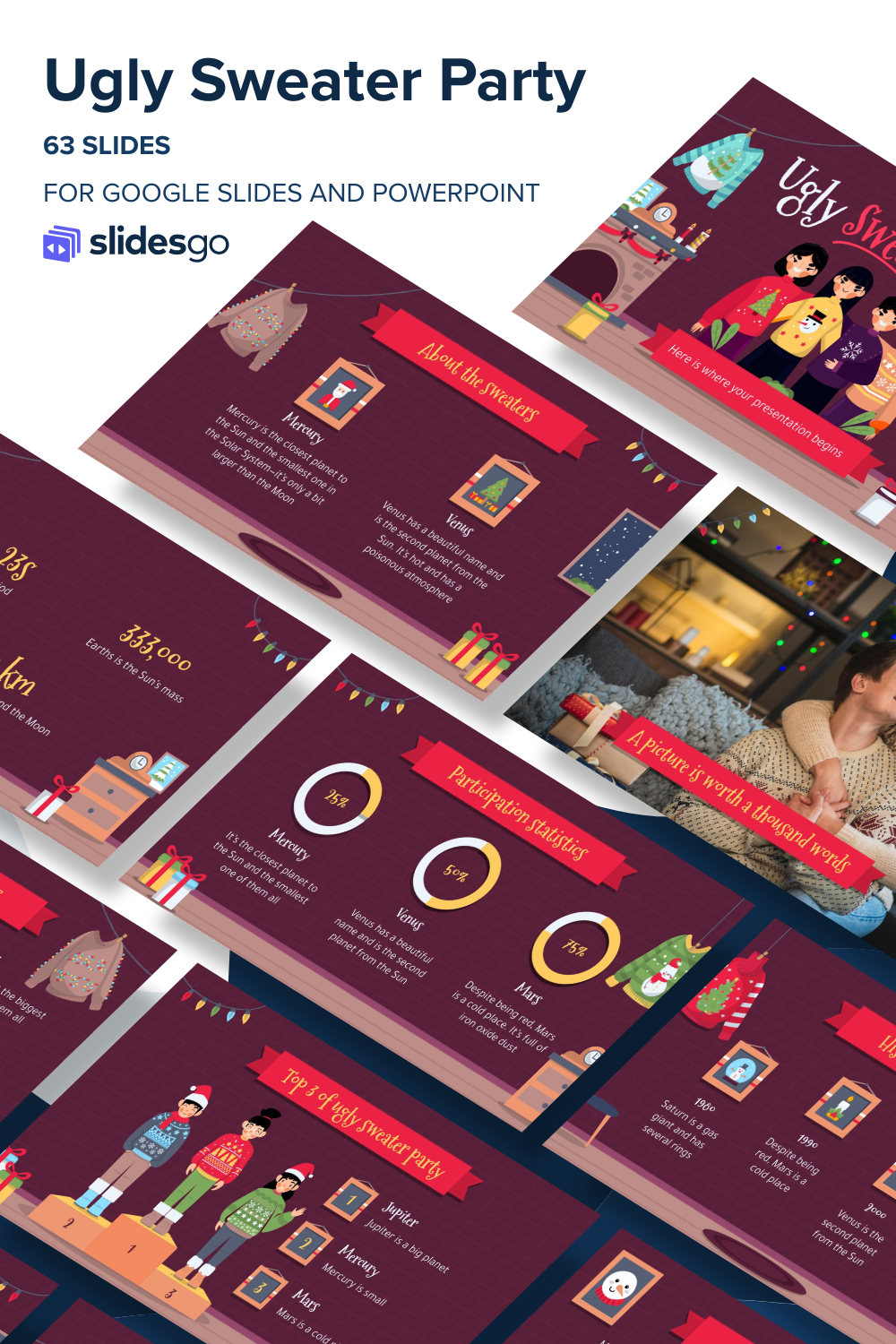 Ugly Sweater Party | Google Slides & PowerPoint