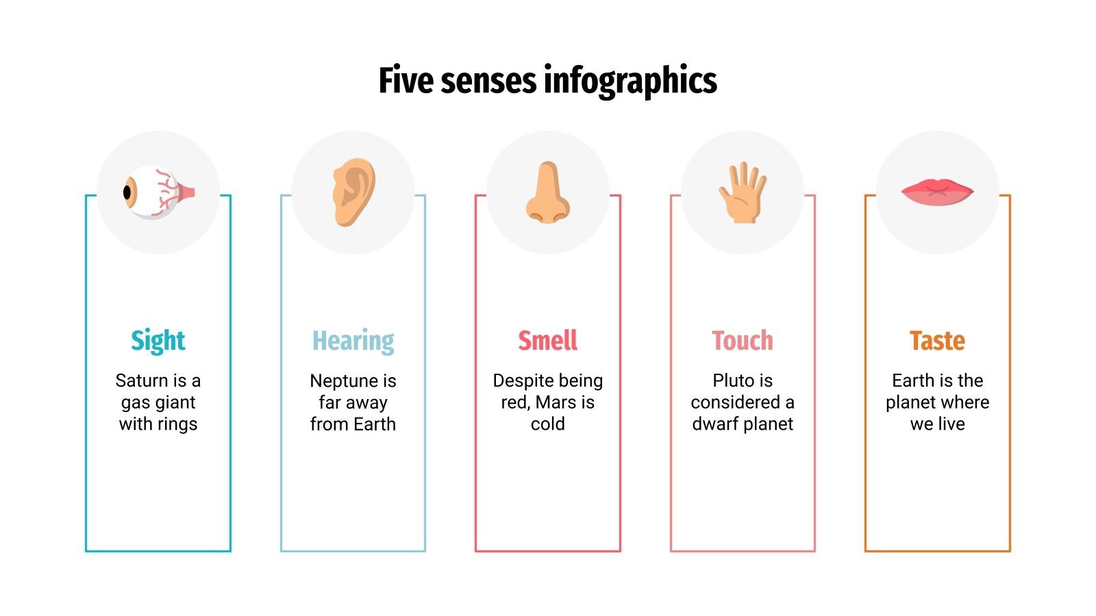 Five Senses Infographics | Google Slides & PowerPoint