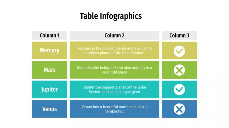 Table Infographics for Google Slides & PowerPoint