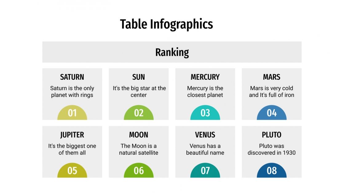 Table Infographics for Google Slides & PowerPoint