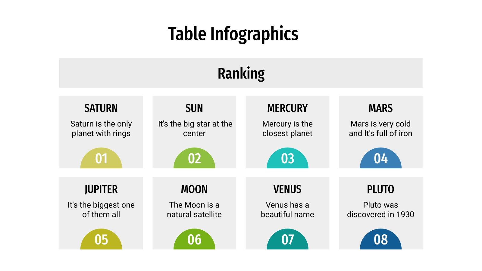 Table Infographics for Google Slides & PowerPoint