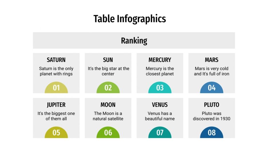 Table Infographics for Google Slides & PowerPoint