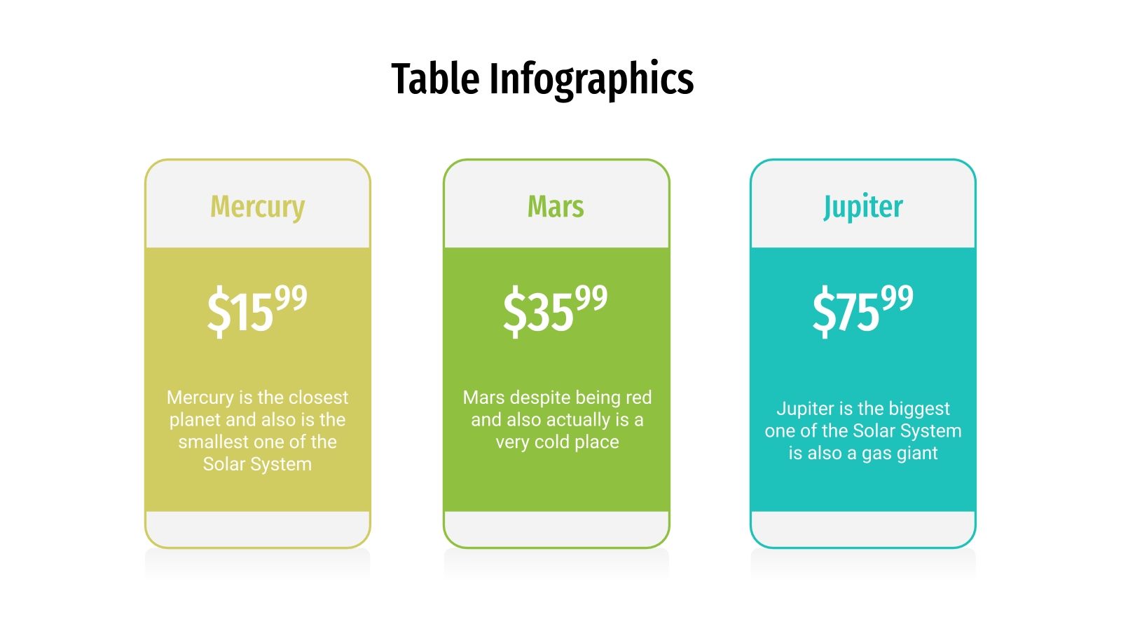 Table Infographics for Google Slides & PowerPoint