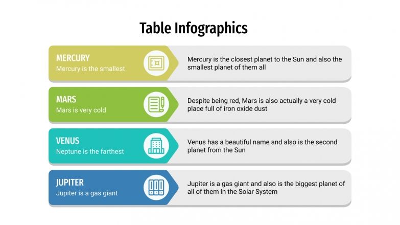 Infographies de tableaux | Modèle Google Slides et PPT