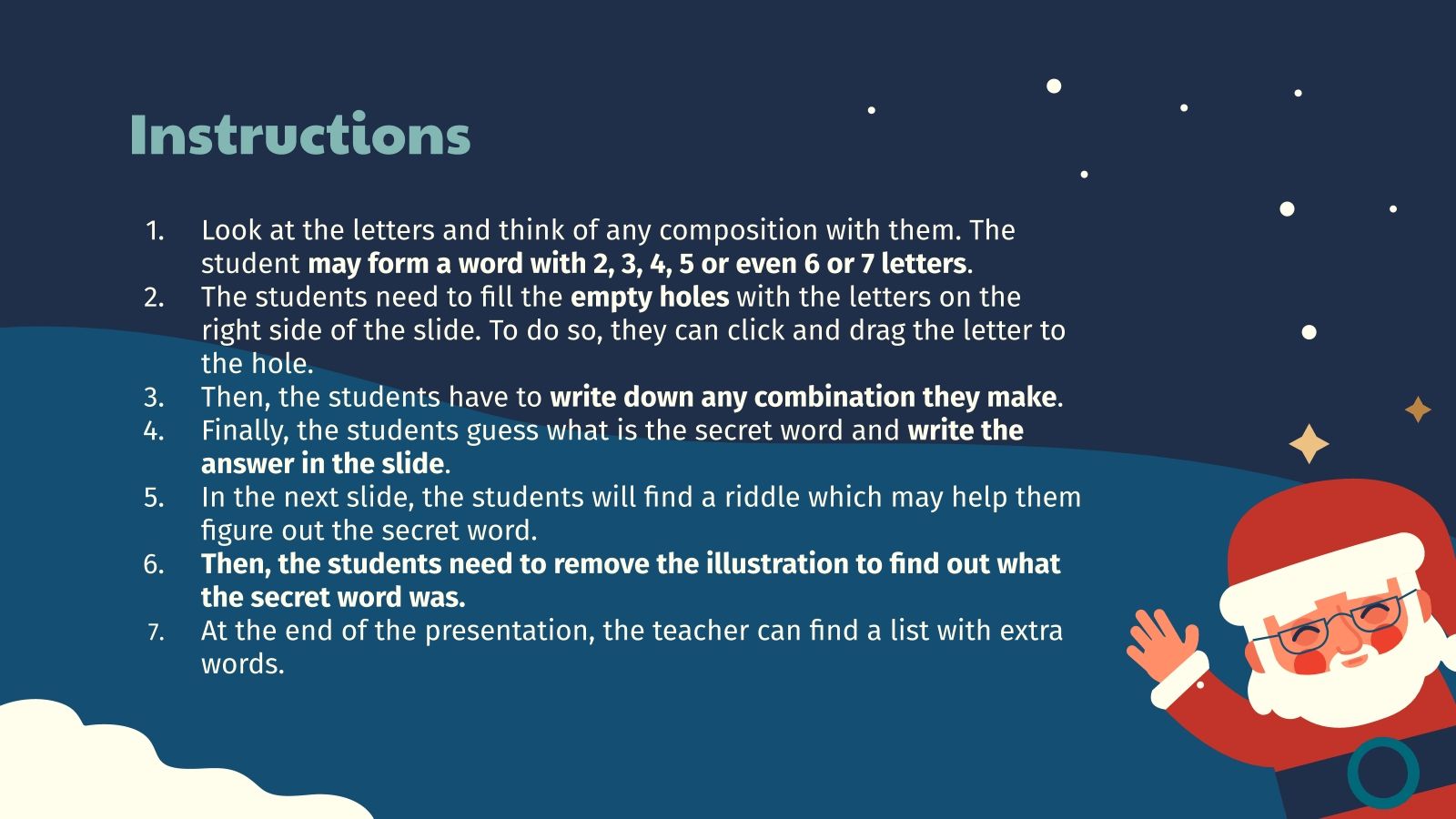 Winter Themed Making Words Google Slides & PPT template