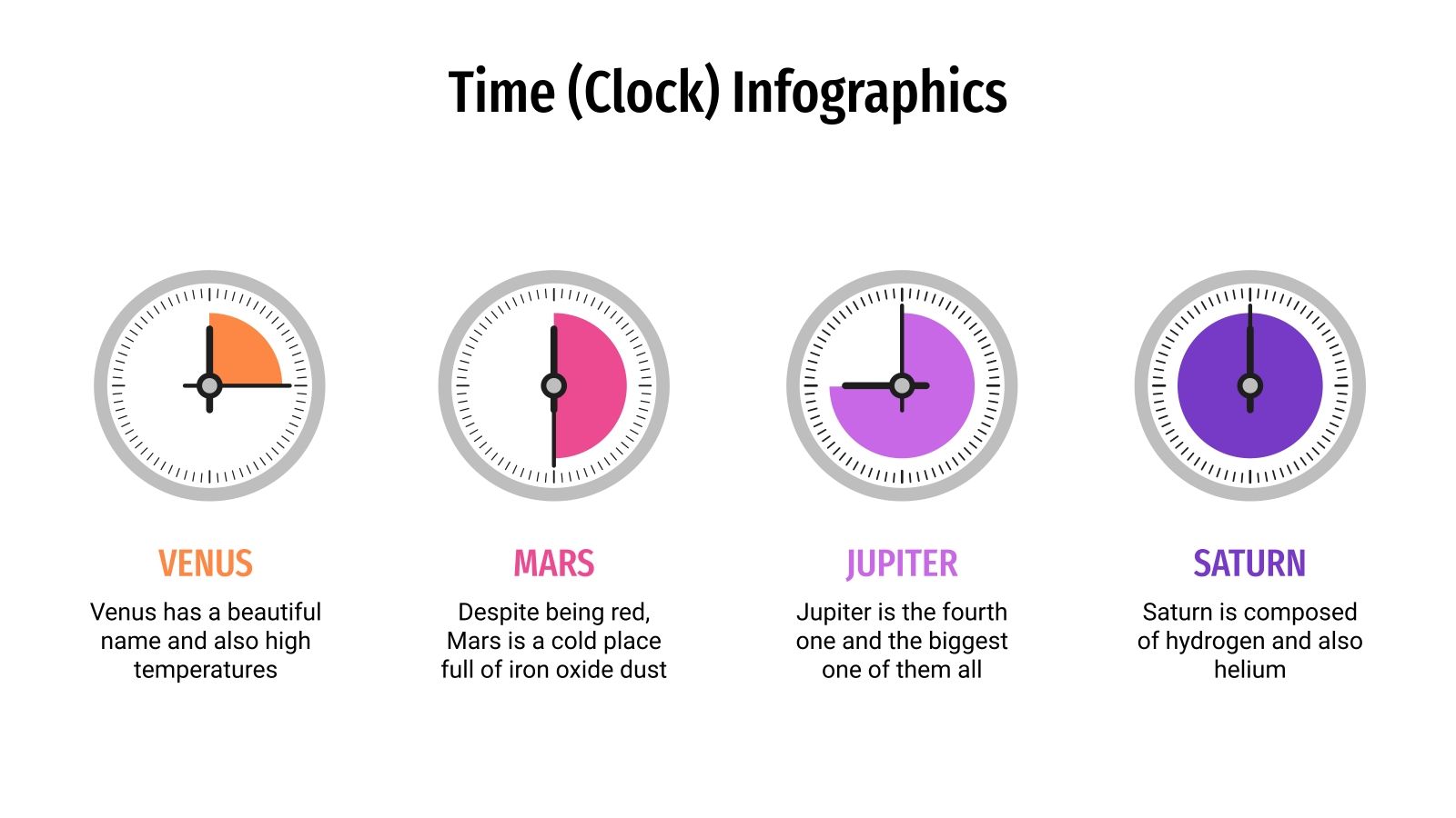 Time (Clock) Infographics for Google Slides & PowerPoint