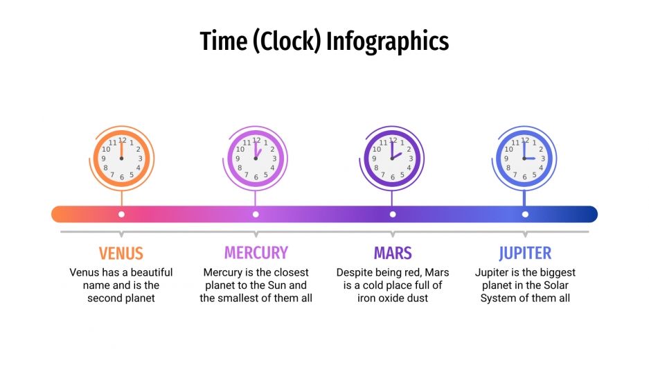 Infographies du temps (horloge) | Pour Google Slides et PPT