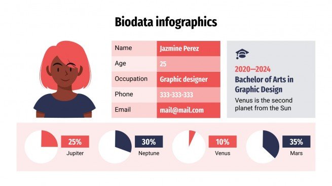 Biodata Infographics | Google Slides & PowerPoint template