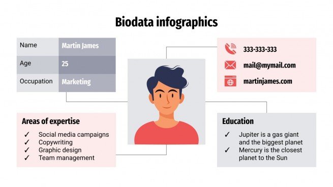 Biodata Infographics | Google Slides & PowerPoint template