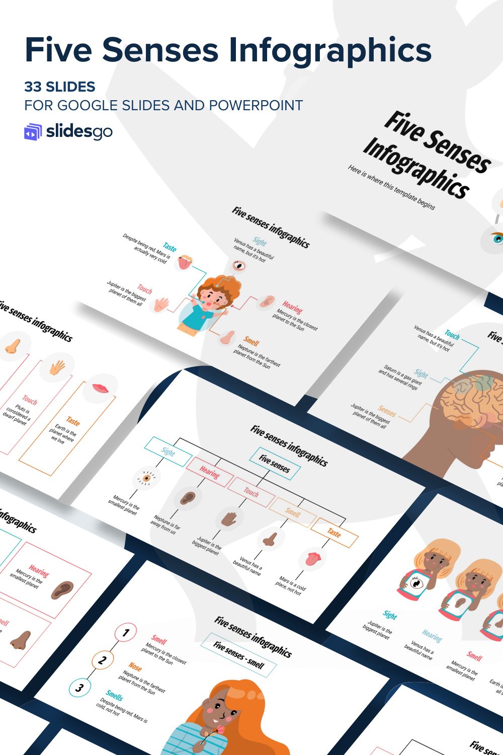 Five Senses Infographics | Google Slides & PowerPoint