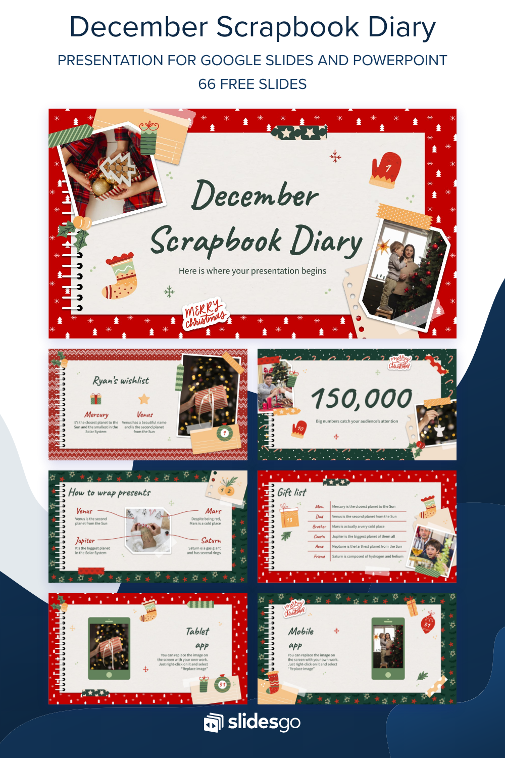 December Scrapbook Diary | Google Slides & PowerPoint