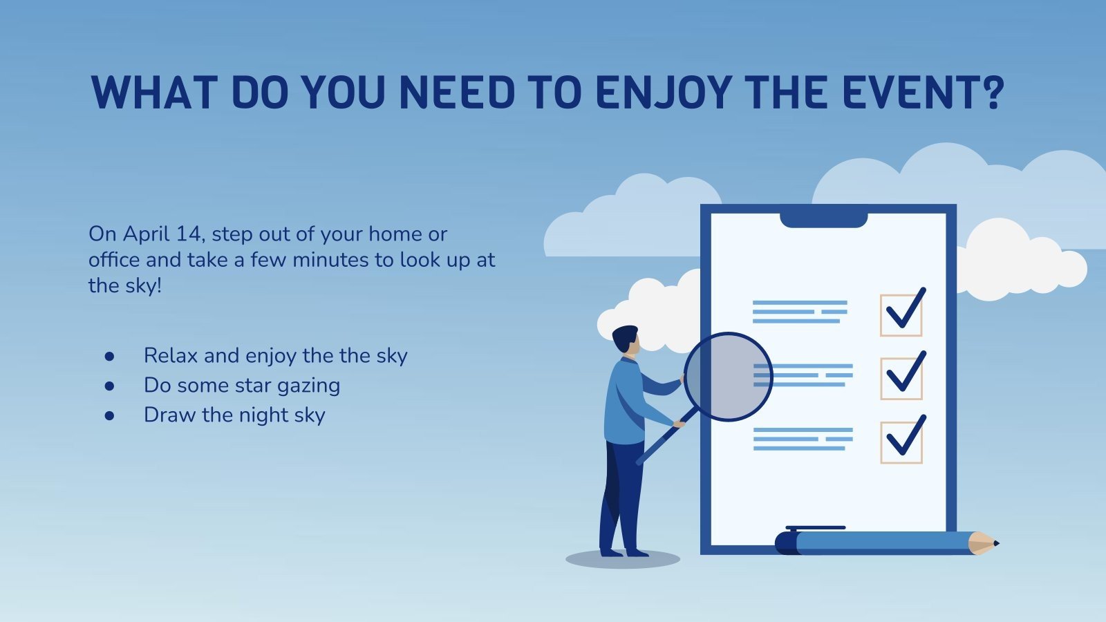 Look Up at the Sky Day | Google Slides and PowerPoint template