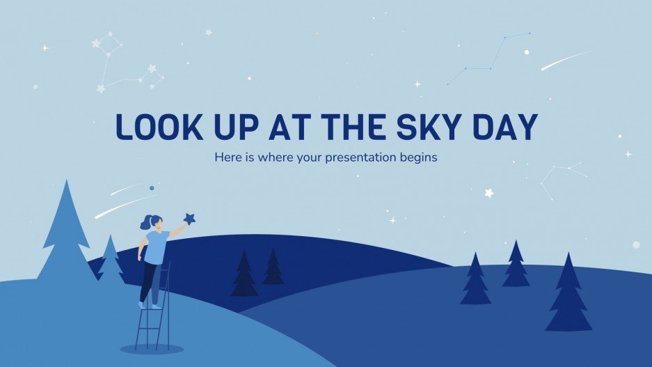 Google Slides and PowerPoint templates about the sky