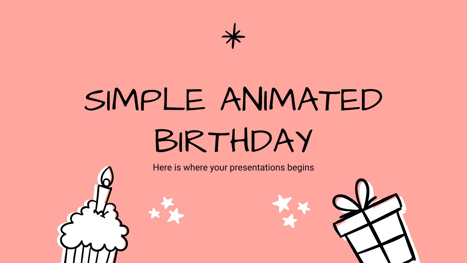 Simple Animated Birthday Google Slides & PowerPoint template
