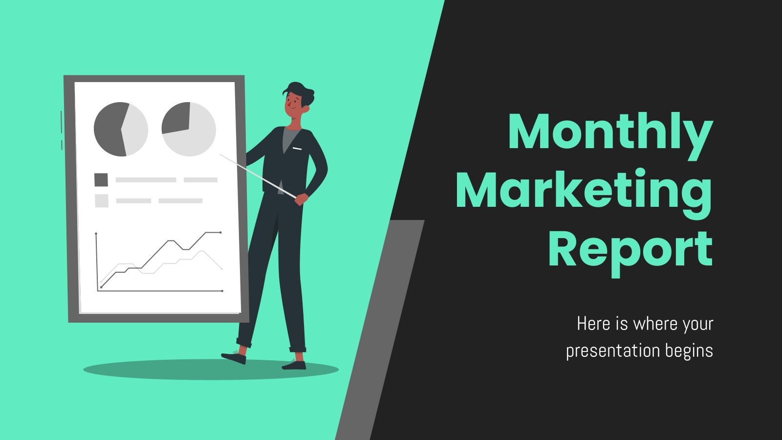 Monthly Marketing Report Google Slides & PowerPoint template