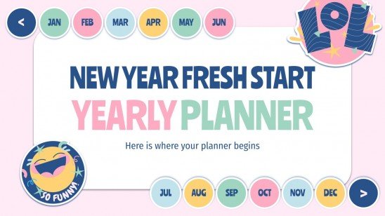 New Year Fresh Start Yearly Planner | Google Slides & PPT