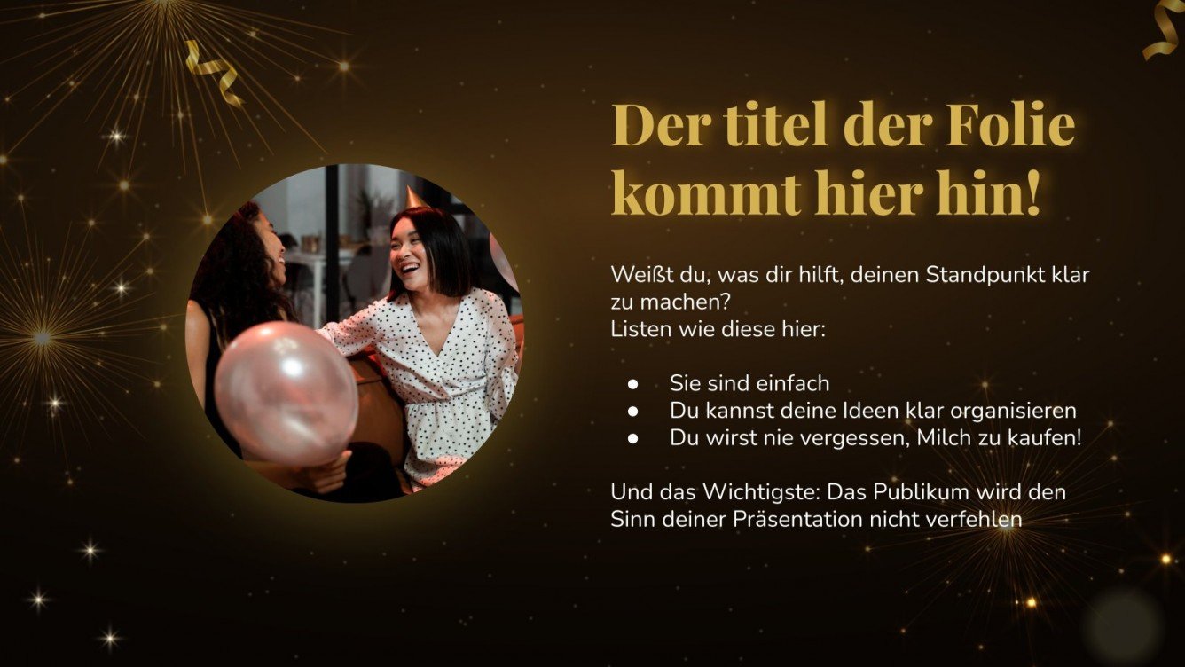 Silvester: German New Year's Eve | Google Slides & PPT