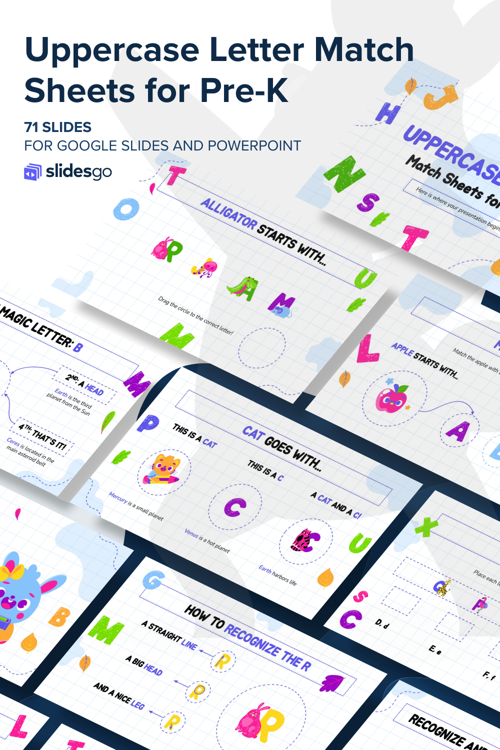 Uppercase Letter Match Sheets | Google Slides & PPT