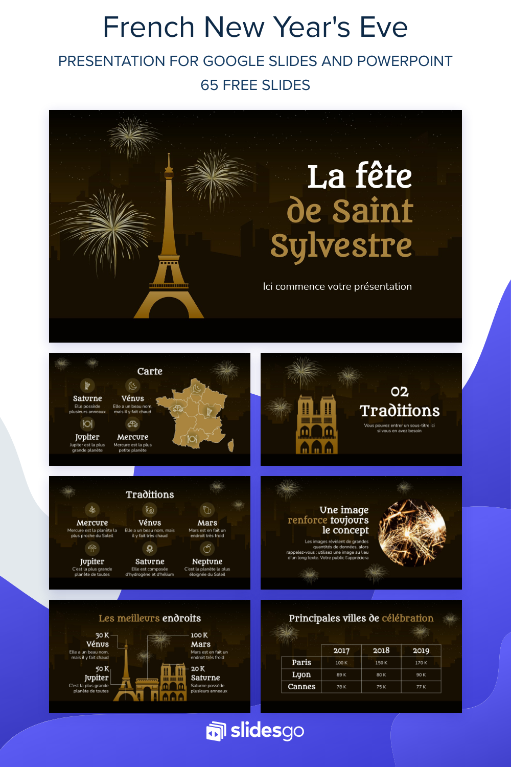 Saint Sylvestre: French New Year's Eve | Google Slides & PPT