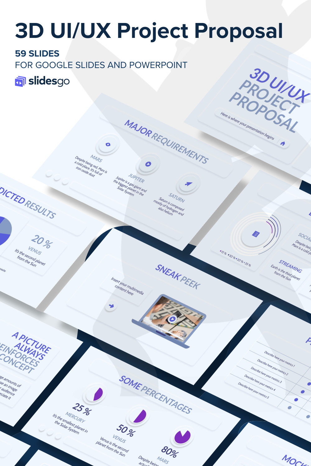3D UI/UX Project Proposal | Google Slides & PowerPoint