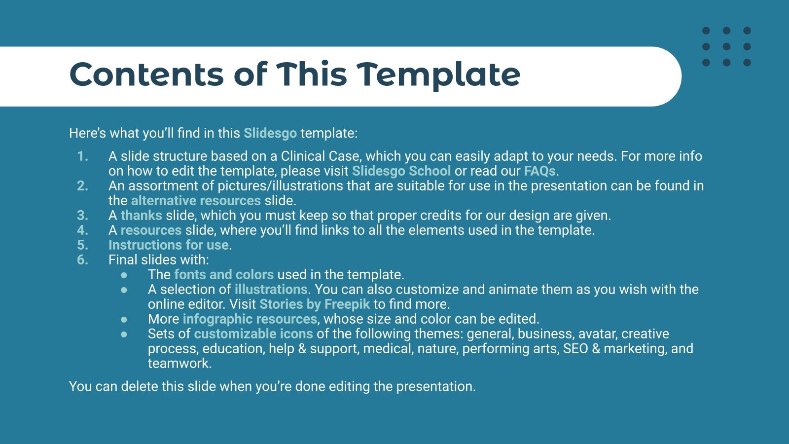 Albinism Clinical Case Google Slides & PowerPoint template