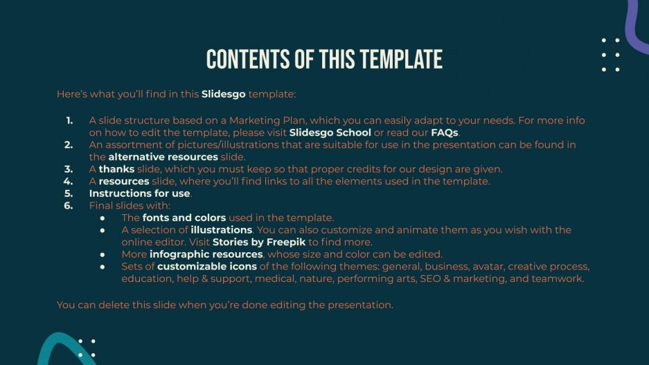 Abstract Marketing Plan Google Slides & PowerPoint template