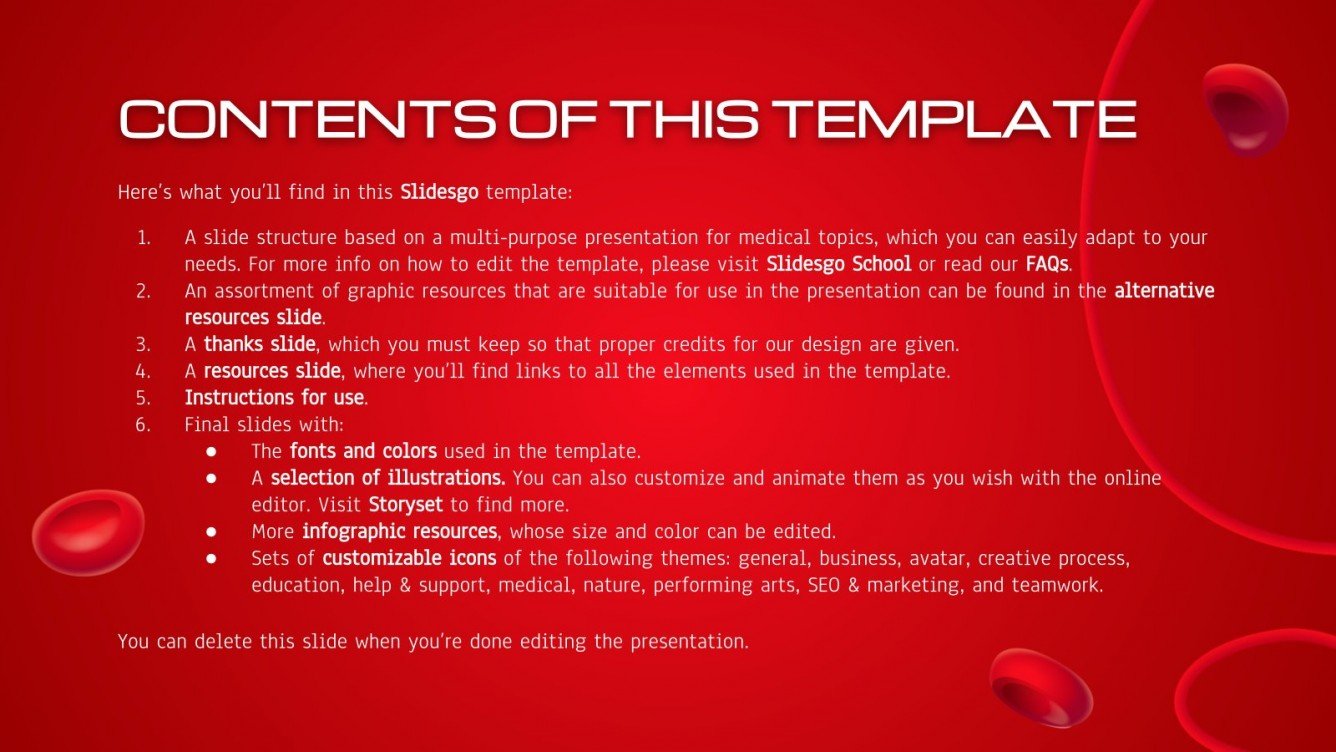 Red Blood Cells Functions | Google Slides & PPT