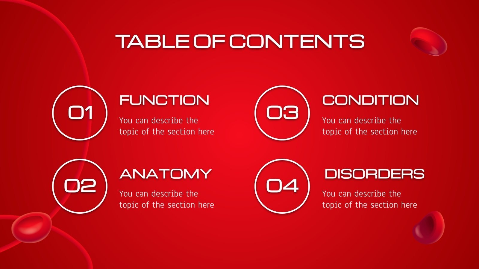 Red Blood Cells Functions | Google Slides & PPT