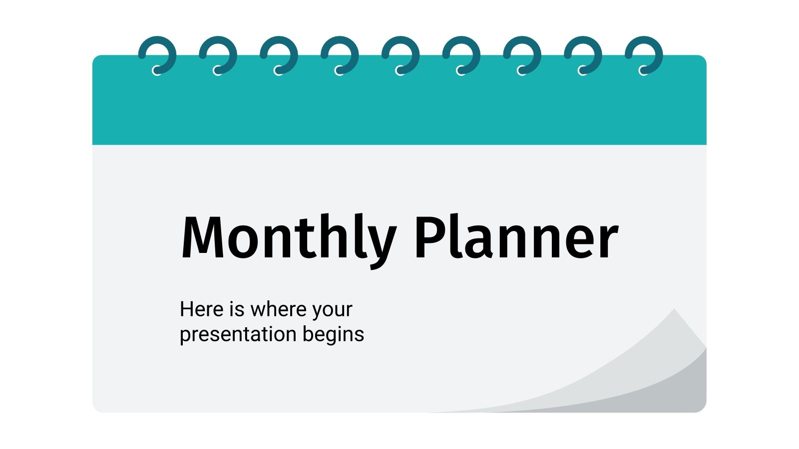 Monthly Planner for Google Slides & PowerPoint