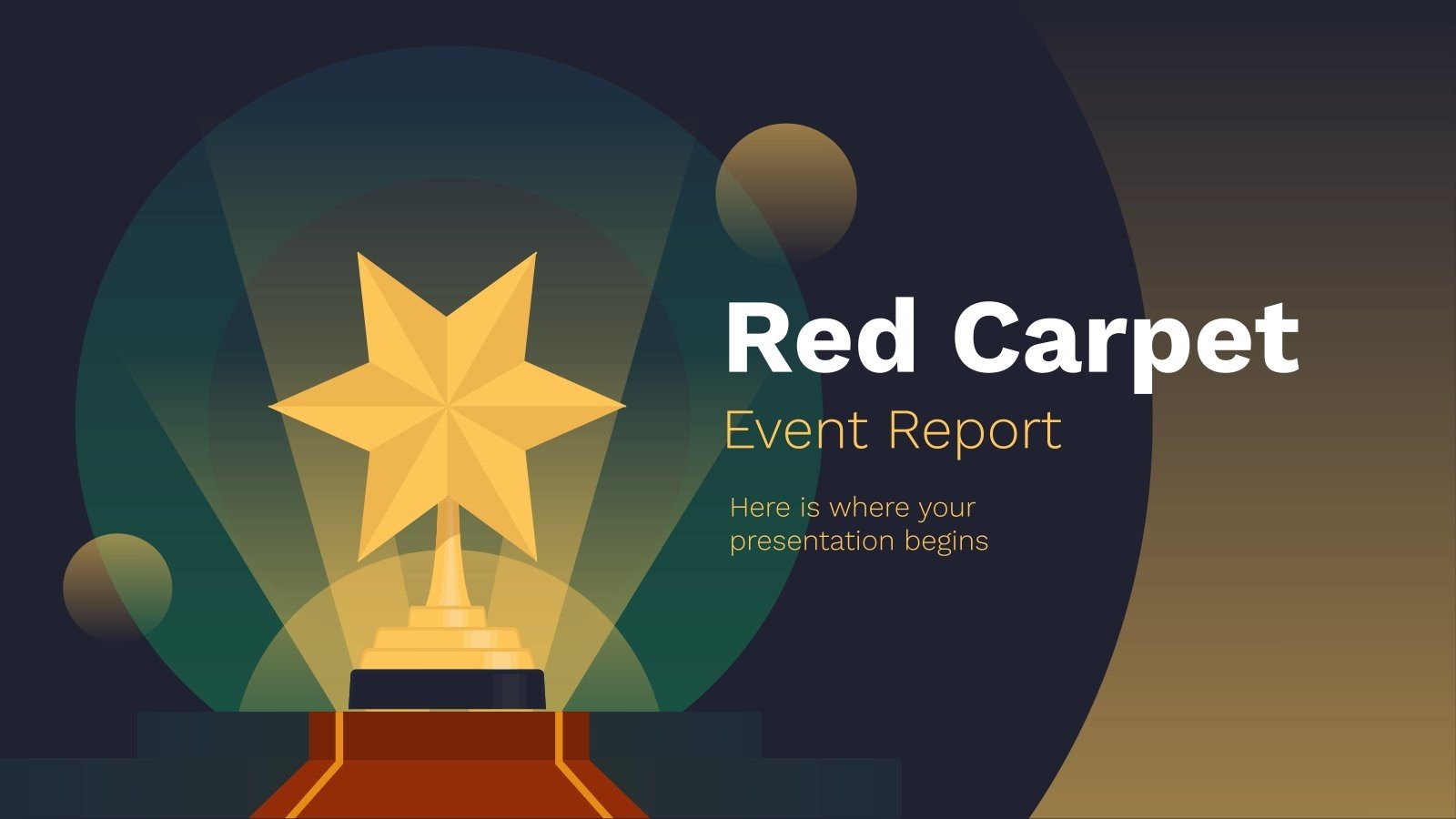 Red Carpet Event Report Google Slides Theme and PPT Template