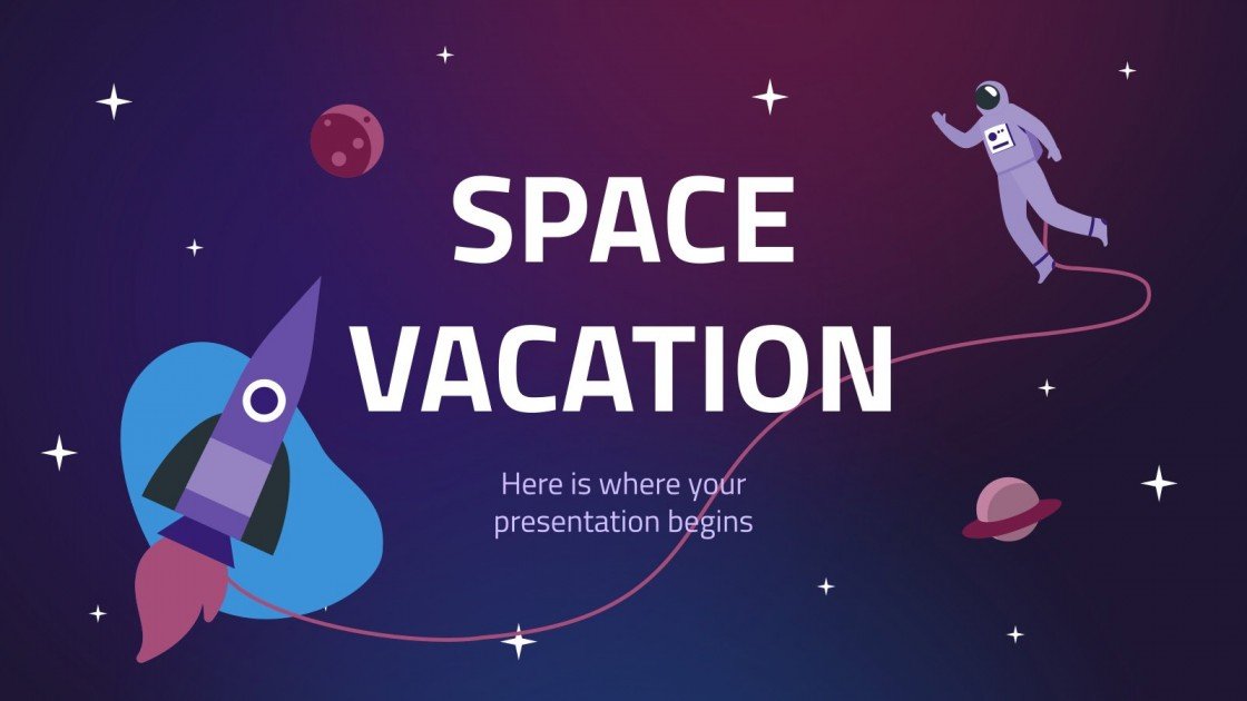 Space Vacation Google Slides theme & PowerPoint template